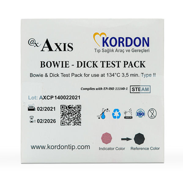 Kit di test di sterilizzazione - AXCP140, 200 Boxed - KORDON TIP ...