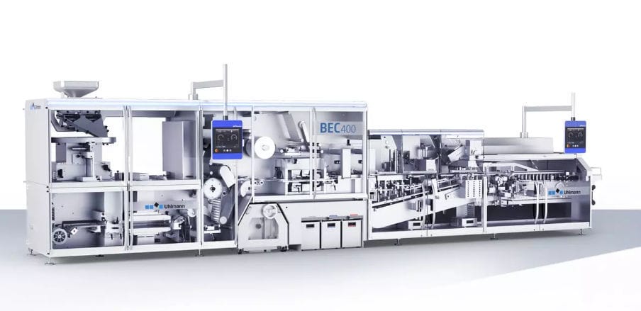Macchina per imballaggi automatizzata - BEC 400 - Uhlmann - a pavimento / compatta / in blister
