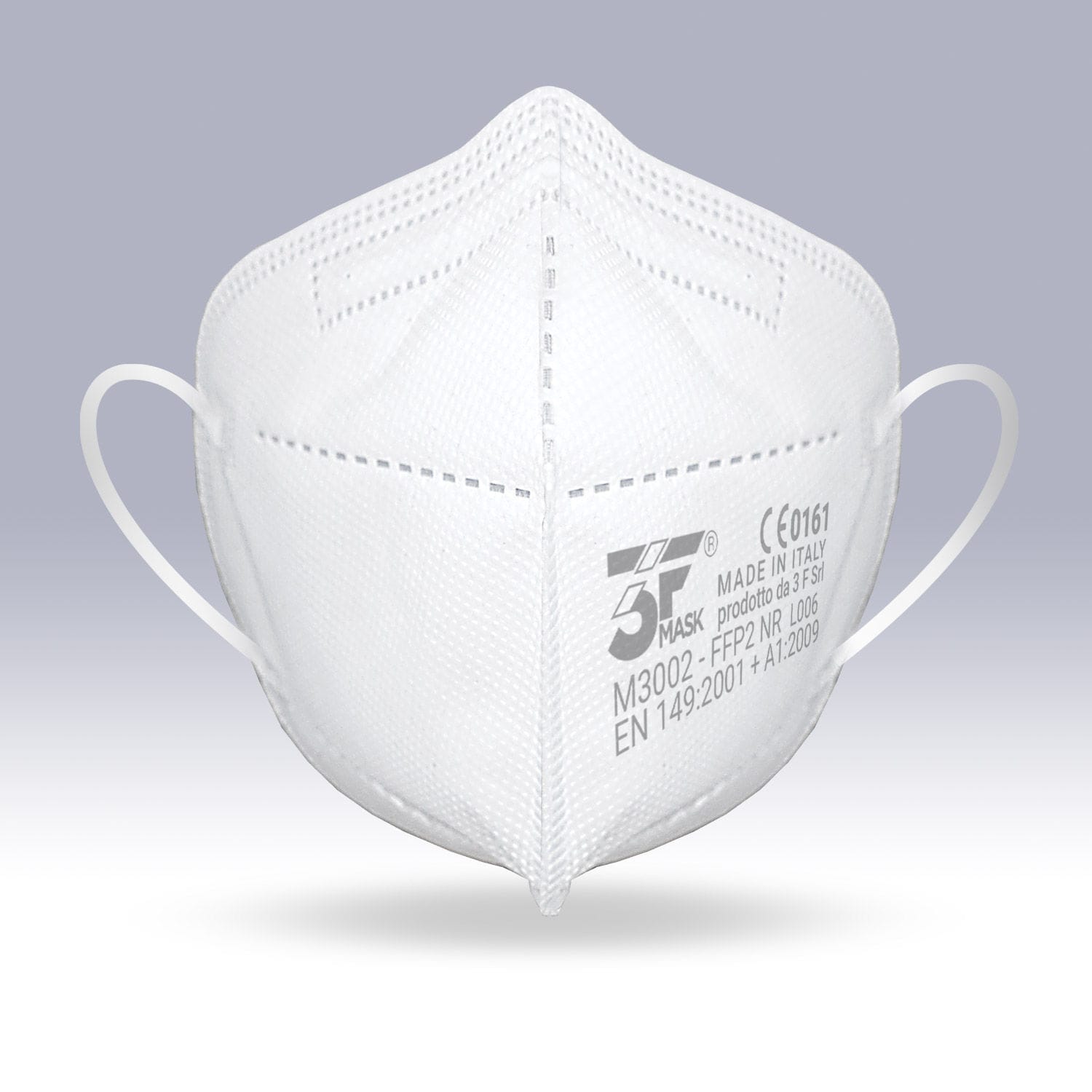 Mascherina FFP2 - M3002 - 3 F srl - senza lattice / senza valvola / a coppa