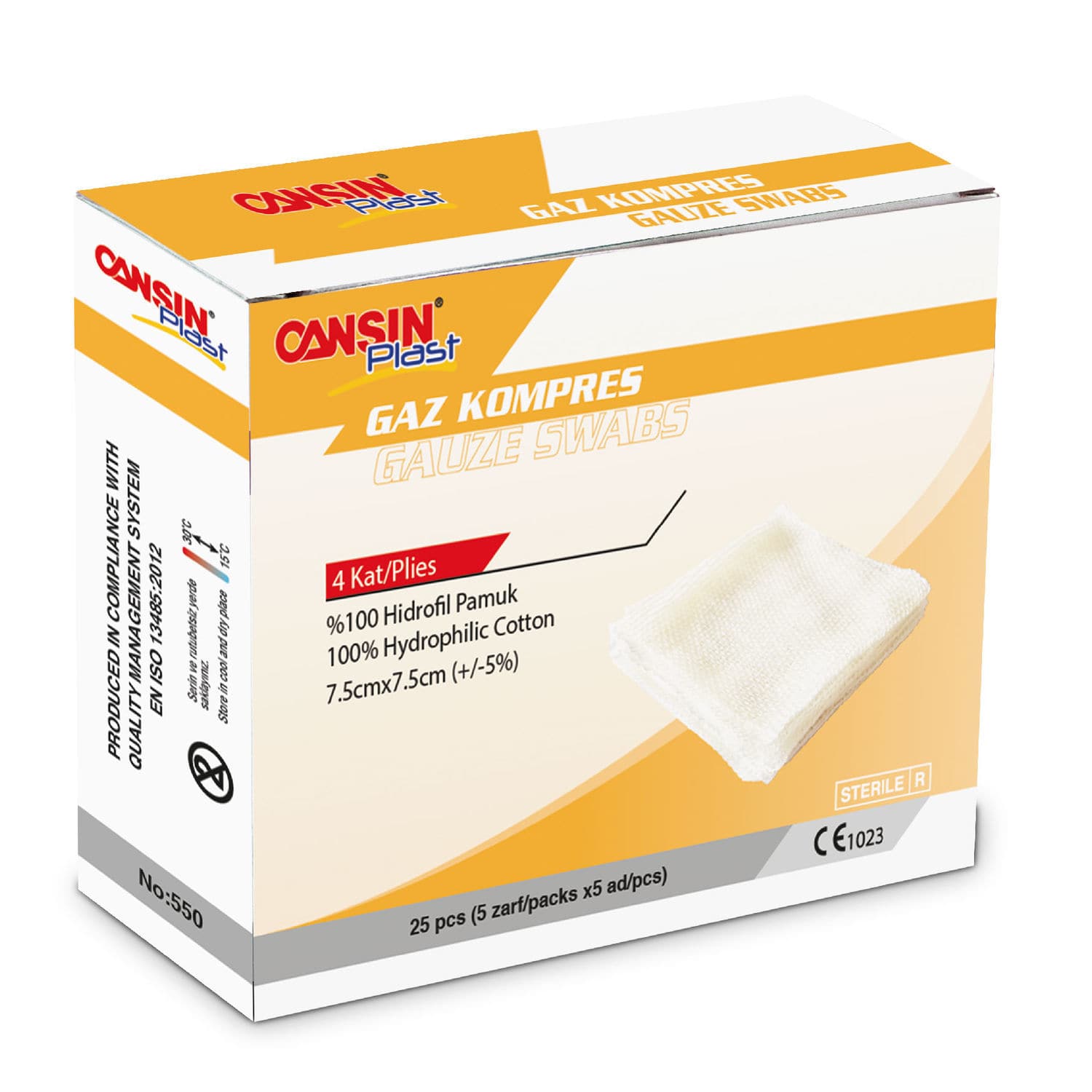 Compressa di garza in cotone - 550 - Cansin Healthcare Industrial ...