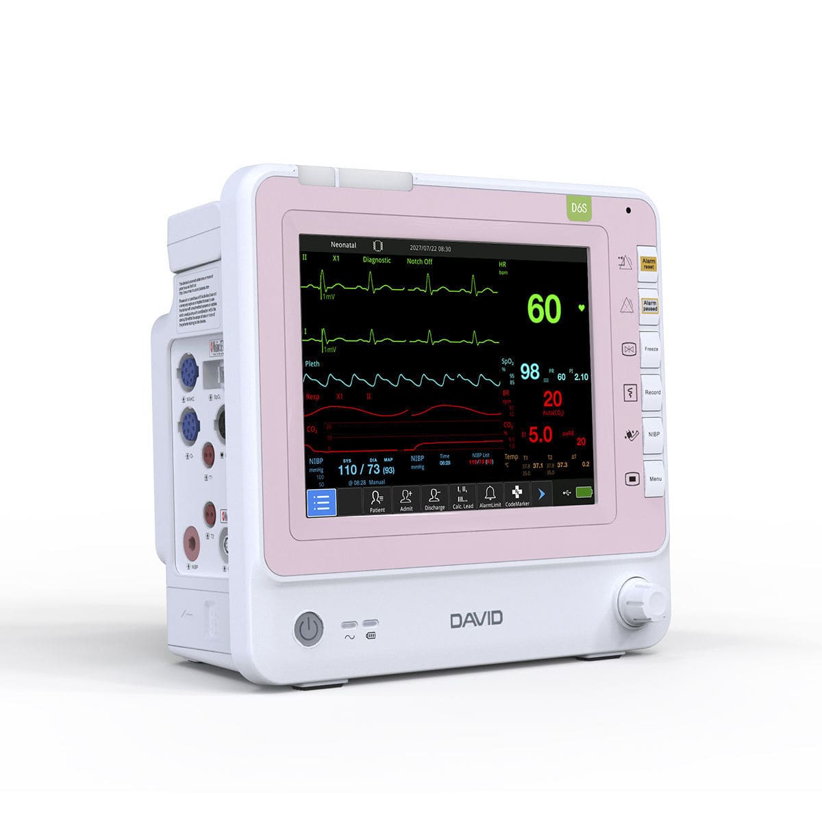 Monitor multiparametrico compatto - D6 - Ningbo David Medical Device ...