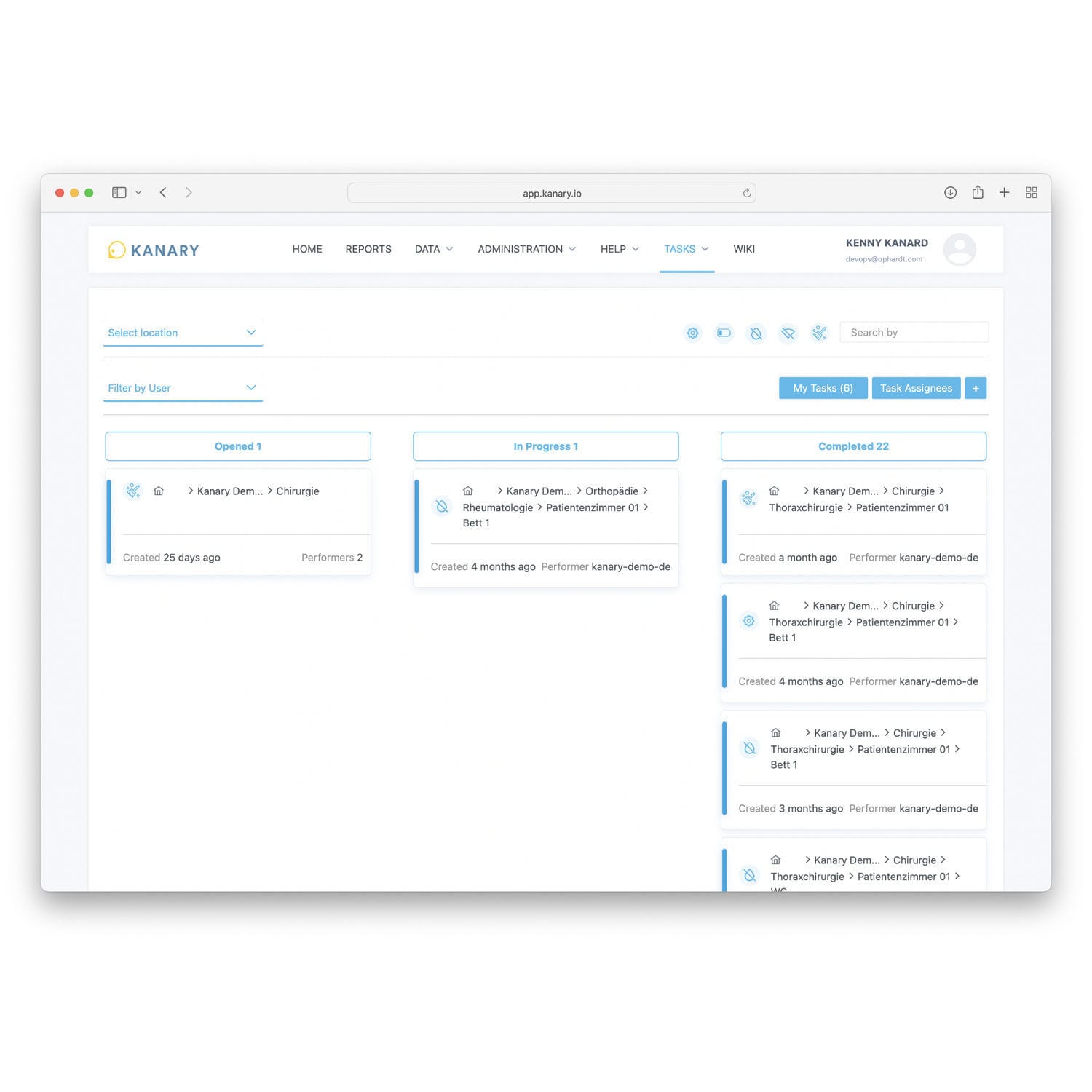 Software di gestione - Kanary - OPHARDT Hygiene-Technik - di ...