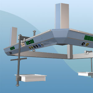 Trave tecnica - O - Pneumatik Berlin - a soffitto / per terapia intensiva / per sala operatoria