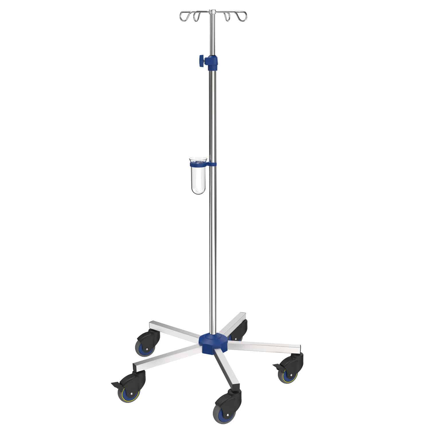 Asta portaflebo con rotelle - I-N42122 - provita medical - 4 ganci ...