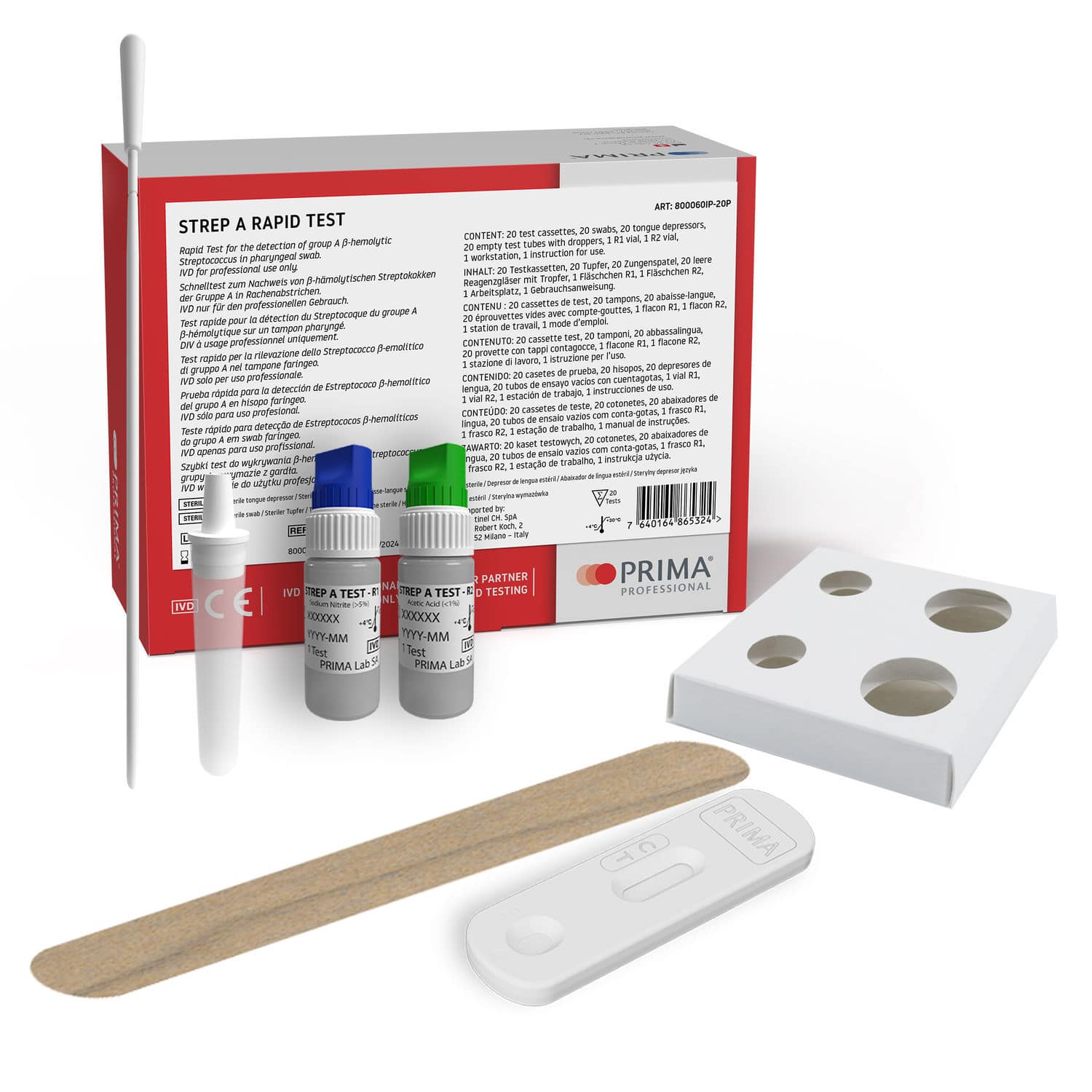 Test rapido dello streptococco A - 800060IP-20P - SENTINEL DIAGNOSTICS ...