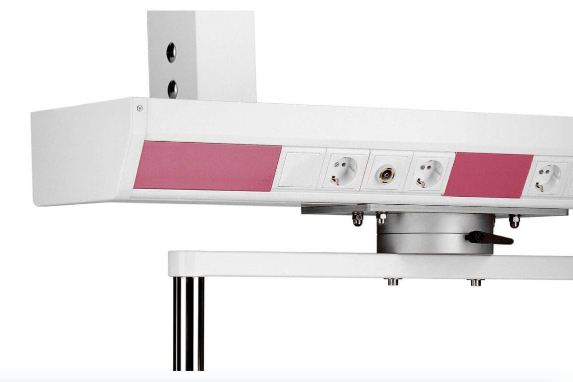 Trave tecnica - Tor - Tedisel Medical - a soffitto / per terapia intensiva / con ripiani