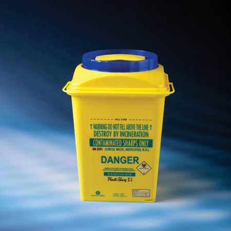 Contenitore per rifiuti - SH-030 - PLASTI LAB - da laboratorio / sicuro