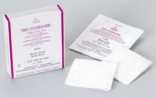 Compressa di garza - TRO-STERISORB - Troge Medical - in cotone / sterile